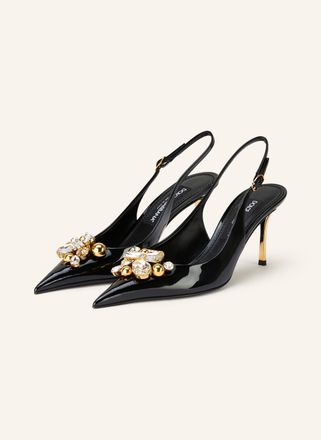 Dolce & Gabbana Slingpumps Mit Schmucksteinen schwarz