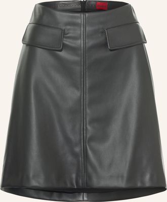 HUGO BOSS Hugo Rock Rabare In Lederoptik schwarz