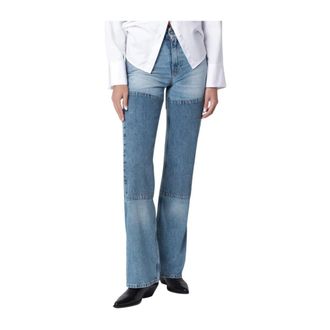 Our Legacy Jean large patchwork - Femme - Jeans - Bleu - Taille: W27