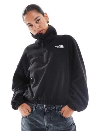 The North Face 1 Glacier - Polaire oversize à col zippé - Noir