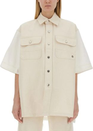Stella McCartney Femme, Blouses et Chemises, Beige, Taille: 38 FR Workwear Denim Shirt