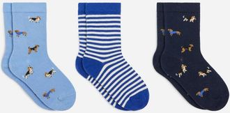 Arket Baumwollsocken 3er-Pack -Blau