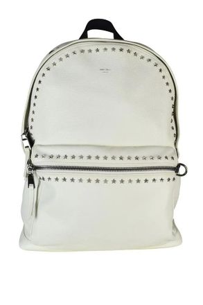 Jimmy Choo London Rucks&auml;cke - Cream White Leather Backpack - Gr. unisize - in Wei&szlig; - f&uuml;r Damen