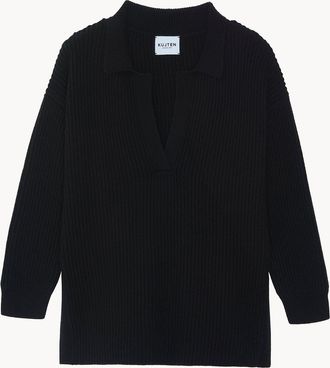 Kujten Pull cachemire col polo oversize femme, 6 fils - Pull Wesley