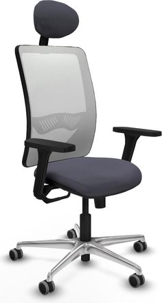 Piqueras y Crespo B&uuml;rostuhl Zulema mit 3D-Armlehnen, h&ouml;henverstellbarer Lendenwirbelst&uuml;tze und festem Kopfteil, ausgestattet mit 3-fach verstellbarem Sinkro-Schnitt und