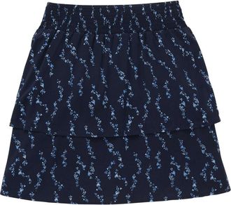Tom Tailor Tom Tailor Denim Damen Mini-Rock mit Muster, 34682 - Navy Blue Heart Print, S