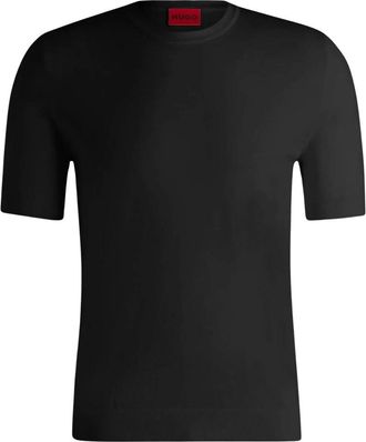 HUGO BOSS Homme, Pulls, Noir, Taille: M Pull en maille viscose m&eacute;lang&eacute;e
