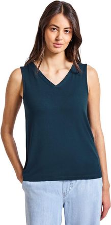 Street One Damen A323623 V-Neck Top, Tide Blue, 34