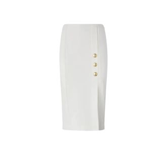 Pinko Pencil Skirt in Punto Stoffa - - Skirts - Damen - Wei&szlig; - XS
