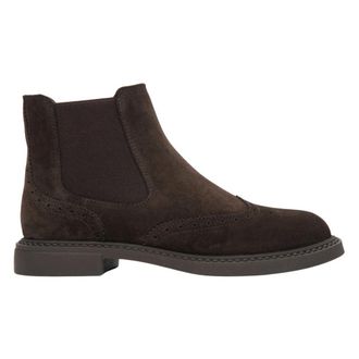 Estro & Luminara Winter Chelsea Boots mit Perforation - - Shoes - Damen - Braun - 37 EU