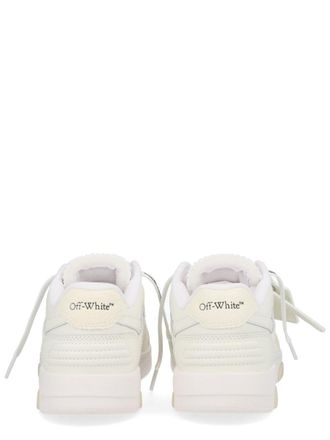Off-white Leather and Recycled Polyester Sneaker - White