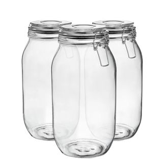 Argon Tableware Glaspeichergl&auml;ser - 2L - Schwarzes Seal - Pack Von 6