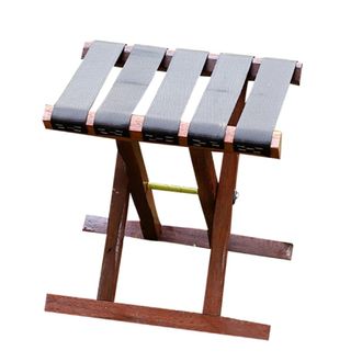 FOMIYES Leichter Klappbarer Outdoor Hocker 26cm Höhe Faltbarer Campingbank Holz Faltbar Tragbarer Gartenhocker für Angeln Picknick Reisen