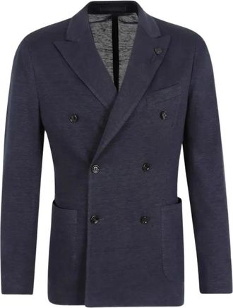 Lardini Homme, Costumes, Bleu, Taille: M Jersey Drop 7 Reg Jacket