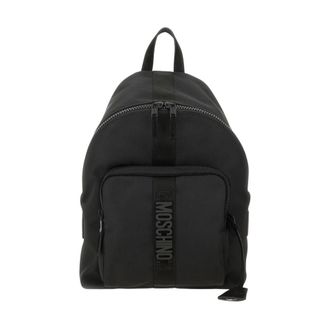 Moschino unisex, Sacs, Noir, Taille: ONE Size Cordura Nylon Backpack Large