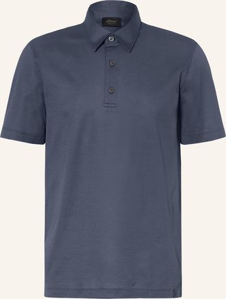 Brioni Piqu&eacute;-Poloshirt blau