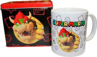 Nintendo Set Tasse + Spardose Bowser Super Mario Bros dekorativ, Mehrfarbig, einzigartig