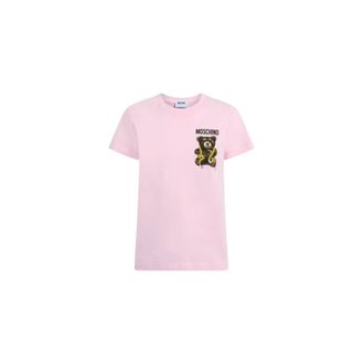 Moschino Teddyb&auml;r Baumwoll-Jersey T-Shirt - - Tops - Damen - Rosa - XL