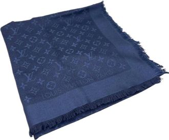 Louis Vuitton unisex, Pre-owned, Bleu, Taille: ONE Size Foulard en toile Pre-owned