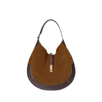 Polo Ralph Lauren Sattelstil Leder Schultertasche - - Bags - Damen - Braun - ONE SIZE