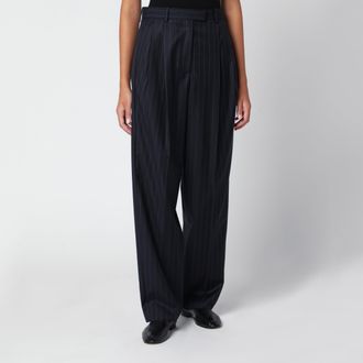 Givenchy Navyblaue Nadelstreifenhose aus Wolle