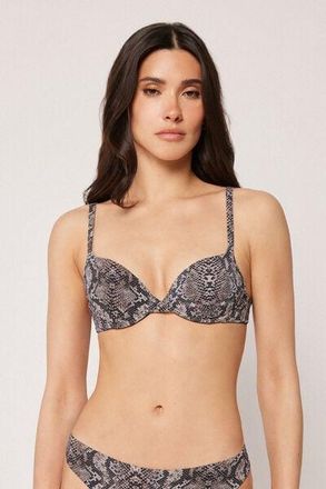 Calzedonia Push-up-bikinioberteil Classic Snake Aufdruck