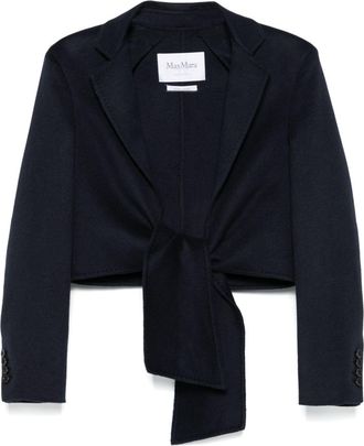 Max Mara Jacke mit Schärpe - Blau