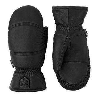 Hestra Uni Leder Box Mitt, Leder Winter Skif&auml;ustlinge f&uuml;r alpines Skifahren & kaltes Winterwetter, Schwarz, 8