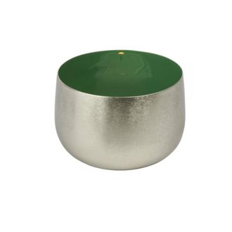 LAMBERT [W] Windlicht Eisen Nickel/Forest H 6,5 cm D 9,5 cm