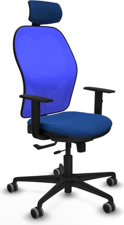 Piqueras y Crespo Buena Jorquera Schreibtischstuhl mit 1D-Armen, h&ouml;henverstellbarer Lendenwirbelst&uuml;tze und h&ouml;henverstellbarem Kopfteil und Neigungsverstellung, ausgesta