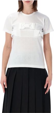 Comme Des Gar&ccedil;ons Femme, Tops, Blanc, Taille: 42 FR Tshirt Bow