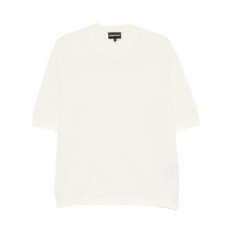 Emporio Armani Round-Neck Strickwaren - - Knitwear - Herren - Wei&szlig; - M