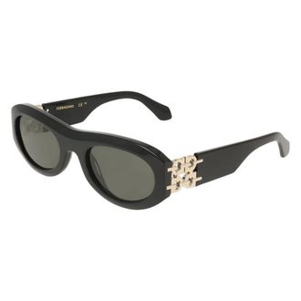 Ferragamo Oval Sonnenbrille - - Accessories - Damen - Schwarzk - 54 MM