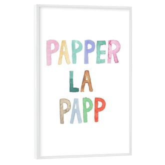 artboxONE Poster mit wei&szlig;em Rahmen 30x20 cm Typografie Papperlapapp Clean - Bild papperlapapp Colorful Funny