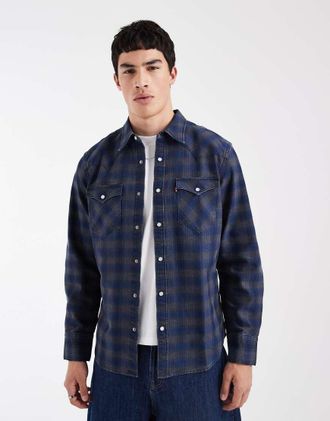 Levi's Bastow chemise western &agrave; carreaux bleue