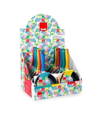 Ibili 404000 Minialu-Pfanne, 14 cm, verschiedene Farben, Holz