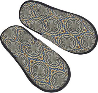 Generic Slippers Illusion DOptique En Spirale Gif Peluche Pantoufles De Voyage Antid&eacute;rapant Chaussons DInt&eacute;rieur Pour Int&eacute;rieur Voyage Homme M
