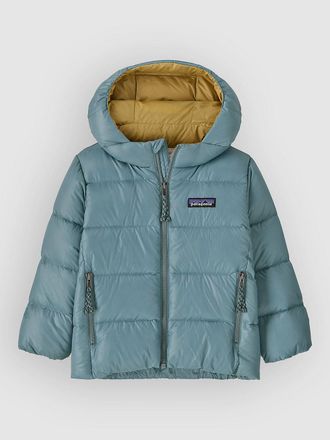 Patagonia Hi-Loft Down Sweater Hooded Kids Jacke blue sage