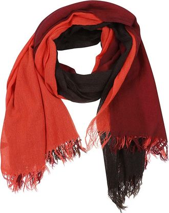 Yohji Yamamoto Femme, Accessoires, Brun, Taille: ONE Size &Eacute;charpe en laine trois &eacute;paisseurs