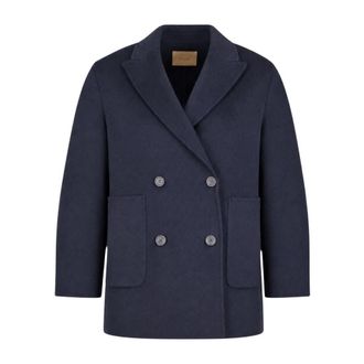 Twinset Double-Breasted Coats - - Coats - Damen - Blau - 2XL