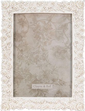 Clayre & Eef 2F0936 Bilderrahmen Wei&szlig; 12x2x18 cm / 13x18 cm
