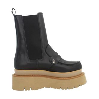 Yellow Bottines &agrave; talon compens&eacute; &agrave; lacets - Femme - Chaussures - Noir - Taille: 39 EU