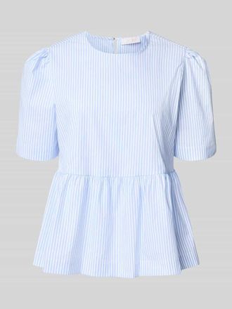 Rich & Royal Bluse mit Rundhalsausschnitt und Knopfverschluss