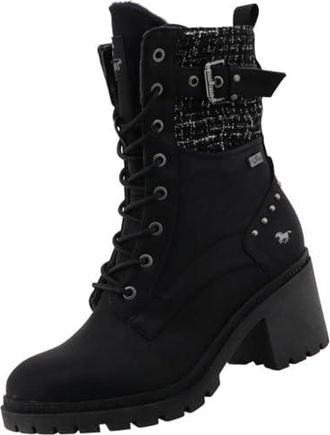 Mustang Jeans Bottines pour femme, Noir, 40 EU
