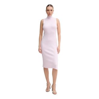 DKNY Dkny - Robe en maille c&ocirc;tel&eacute;e - Femme - Robes - Rose - Taille: 42 FR