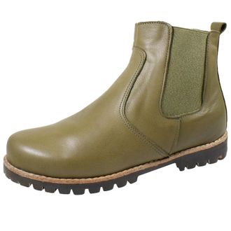 Andrea Conti Damen Stiefelette Boot Rei&szlig;verschluss Profilsohle l&auml;ssig 0342818, Gr&ouml;&szlig;e:41 EU, Farbe:Gr&uuml;n