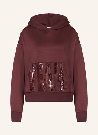 Milano Milano Italy Hoodie Mit Pailletten rot