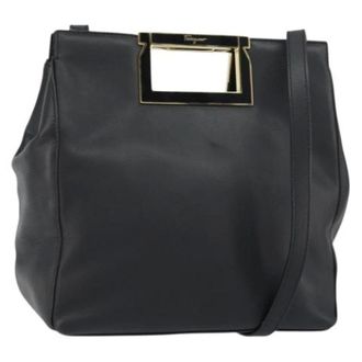 Ferragamo Sac &agrave; main en cuir Pre-owned - Femme - Pre-owned - Noir - Taille: ONE Size