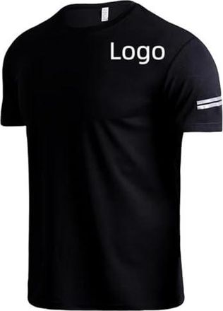 Generic T-Shirt avec Logo Personnalis&eacute;, Chemise De Course Respirante pour Hommes, S&eacute;chage Rapide, Haut De Sport et De Fitness, V&ecirc;tements De Sport &Agrave; Manches Co