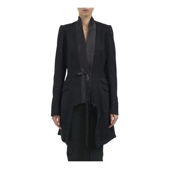 Marc Le Bihan Giacca Lunga in Lana - Femme - Vestes - Noir - Taille: 40 FR